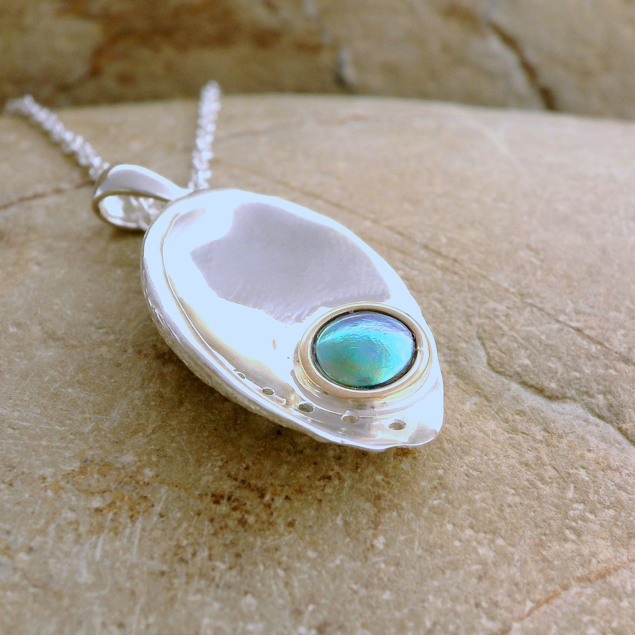 Birth Pearl Paua Shell Necklace - Small - May – Arapawa